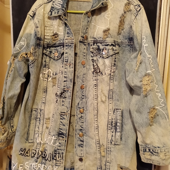 TFG | Jackets & Coats | Distressed Denim Jacket | Poshmark